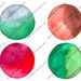 Multicolor Watercolor Circles Clip Art, Rainbow Clip Art, INSTANT ...