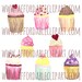 Valentine's Day Heart Cupcakes Clip Art Baking Clip Art - Etsy