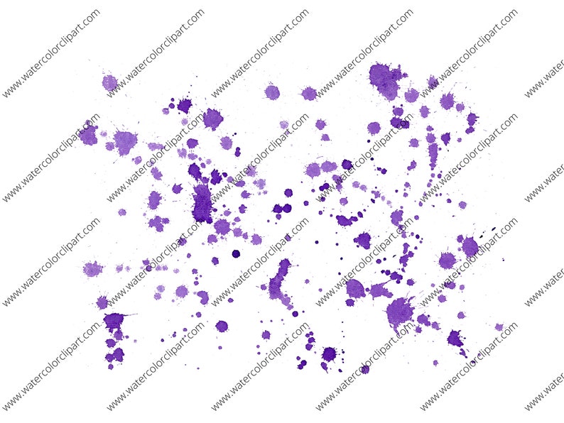 Watercolor Rainbow Splatter PNG Clip Art, Watercolor Splashes, INSTANT ...