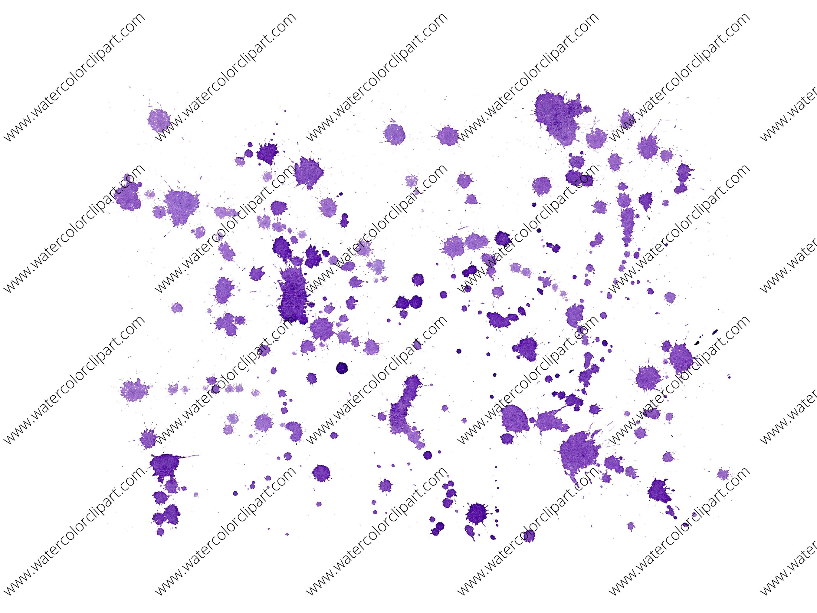 Watercolor Rainbow Splatter PNG Clip Art, Watercolor Splashes, INSTANT ...