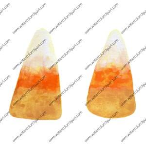 Watercolor Halloween Candy Corn Clip Art for Commercial Use, Cute ...