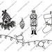 Pen and Ink Christmas Doodle Clip Art, Custom Invitations Clip Art ...