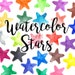 Watercolor Stars Clip Art Galaxy Clip Art INSTANT DOWNLOAD | Etsy