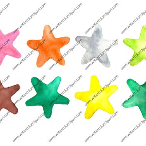 Watercolor Stars Clip Art, Galaxy Clip Art, INSTANT DOWNLOAD, Rainbow ...