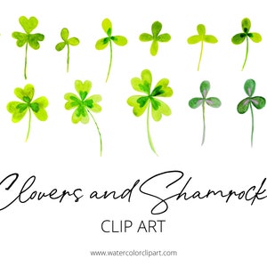 Lucky Clovers and Shamrocks Clip Art, Shamrock Clip Art, St. Patrick's ...