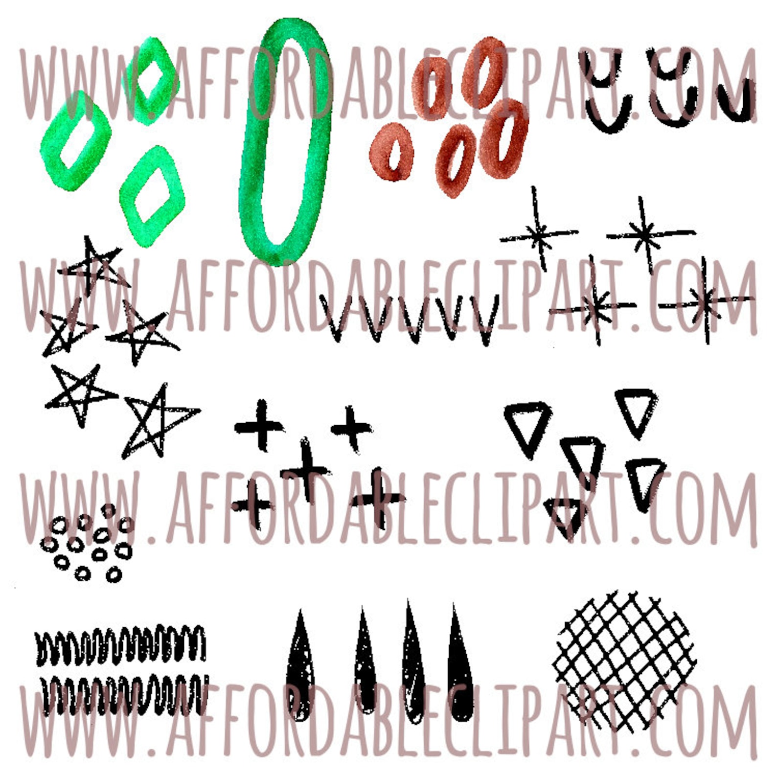 Hand Painted Rainbow Abstract Clip Art, Rainbow Watercolor Abstract ...