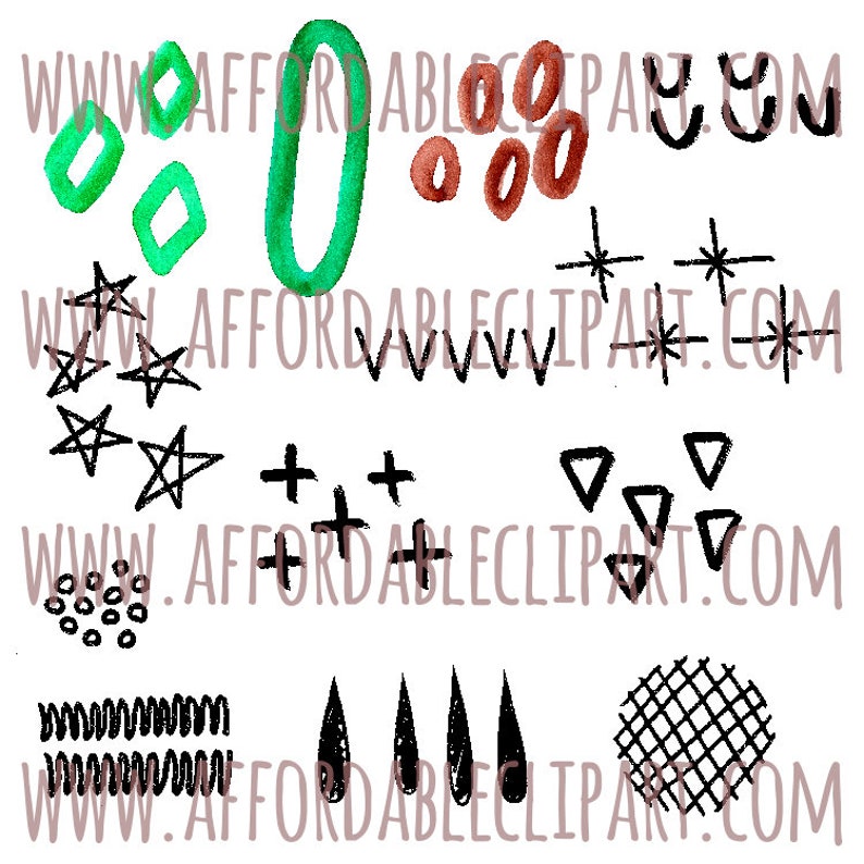 Hand Painted Rainbow Abstract Clip Art Rainbow Watercolor - Etsy