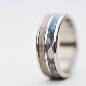 Titanium Engagement Ring Women With Flowers Ocean Titanium | Etsy