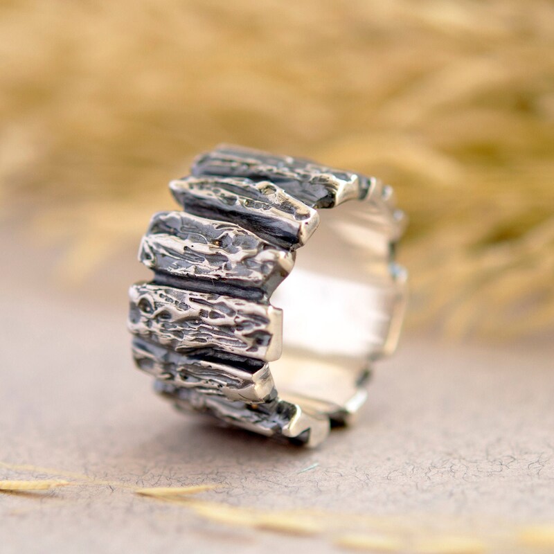 Tree Bark Ring - Etsy