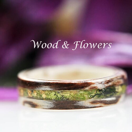 Wood Ring 5 Year Anniversary Wooden Ring Custom Wooden Ring | Etsy