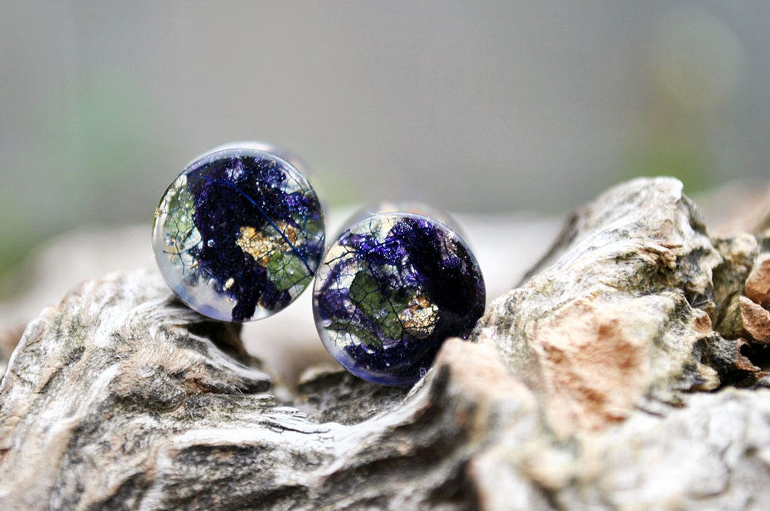 Dark blue Ear Plugs ear gauges ear stretchers ear plugs | Etsy