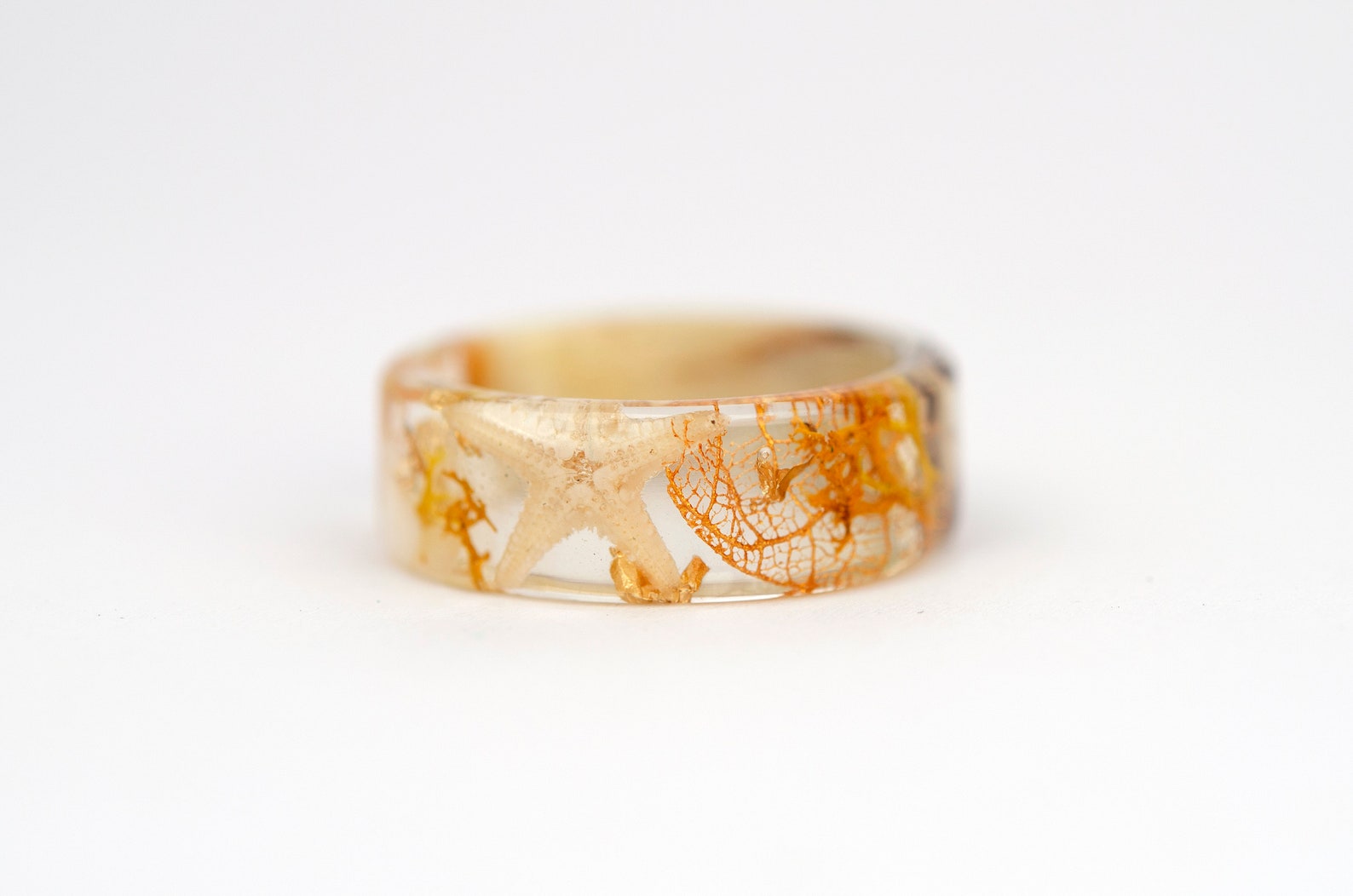 Resin Rings Gold Secret Wood Ring Wood Resin Ring Flower Resin - Etsy