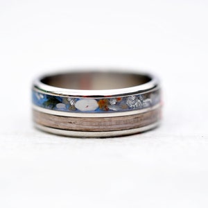 Titanium Engagement Ring Women With Flowers Ocean Titanium | Etsy