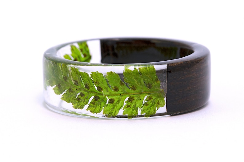 Real Fern Resin Ring. Forest Women Ring With Real Fern. Wood - Etsy