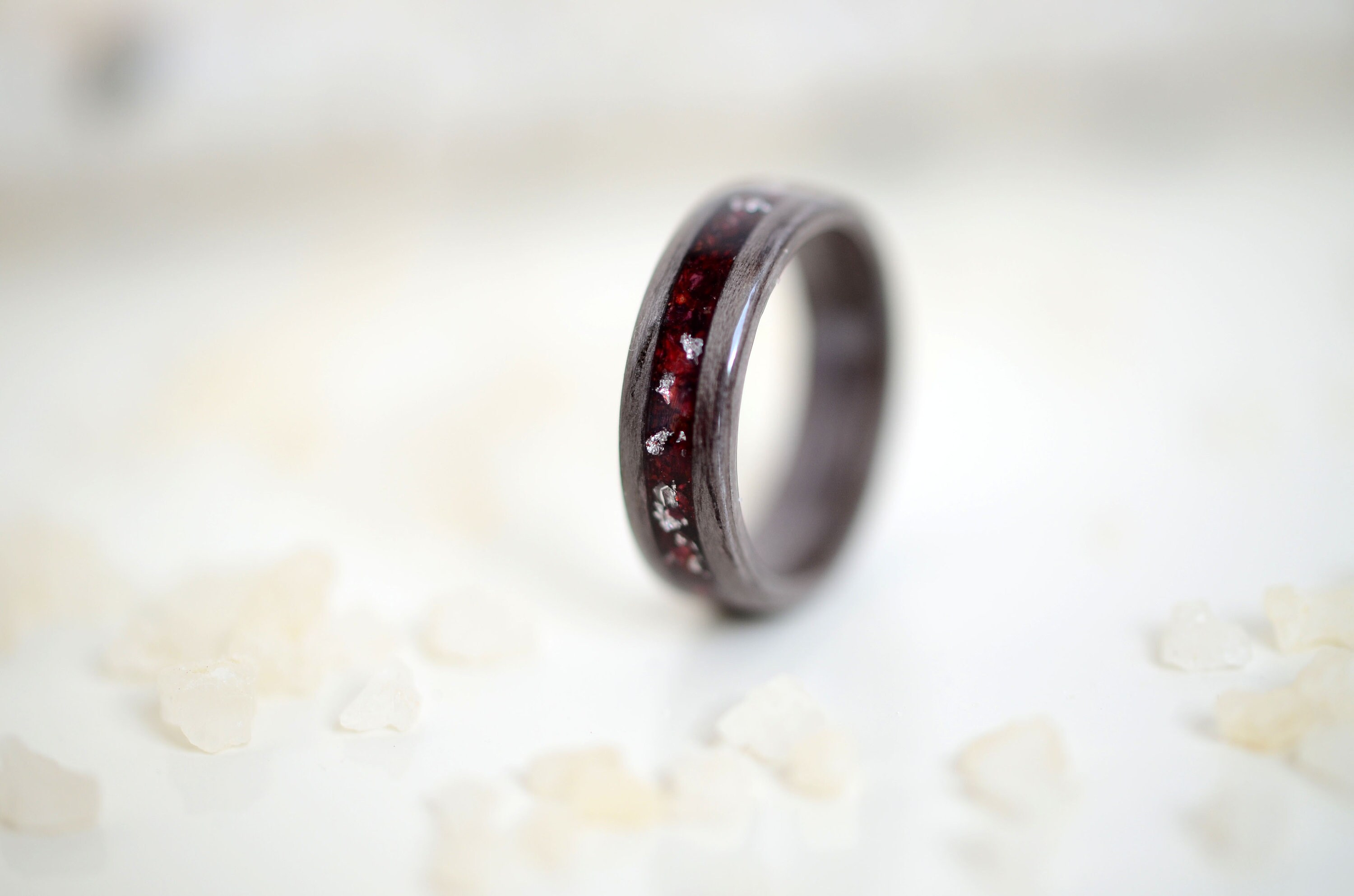 Gray wooden engagement ring Gray Wood Ringwood wedding ring | Etsy