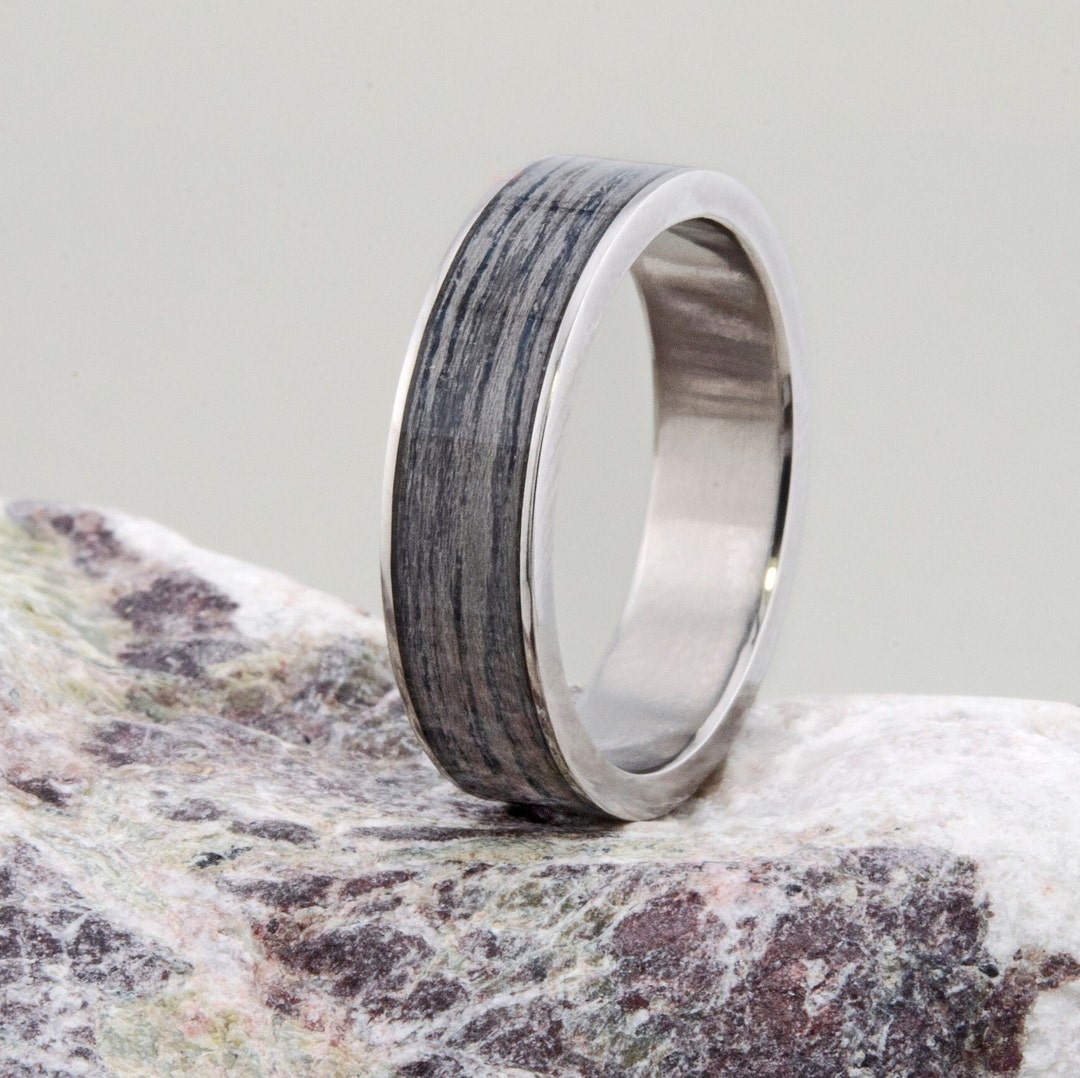 Titanium Ring With Poplar. Men's Titanium Ring With Poplar, Wedding ...