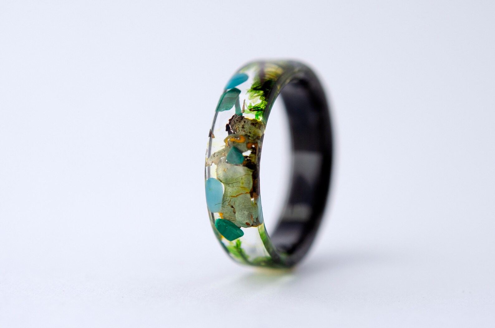 Forest Women Ring Wood Grass Resin Ring Women Nature Unique | Etsy