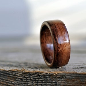 Wood Ring 5 Year Anniversary Wooden Ring Custom Wooden Ring | Etsy