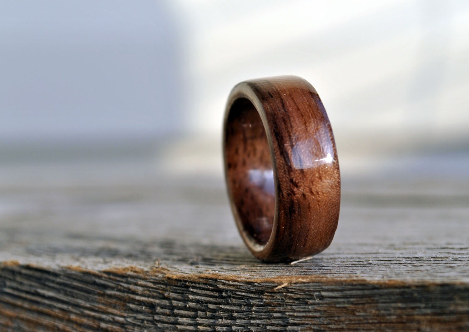 Wood Ring 5 Year Anniversary Wooden Ring Custom Wooden Ring | Etsy