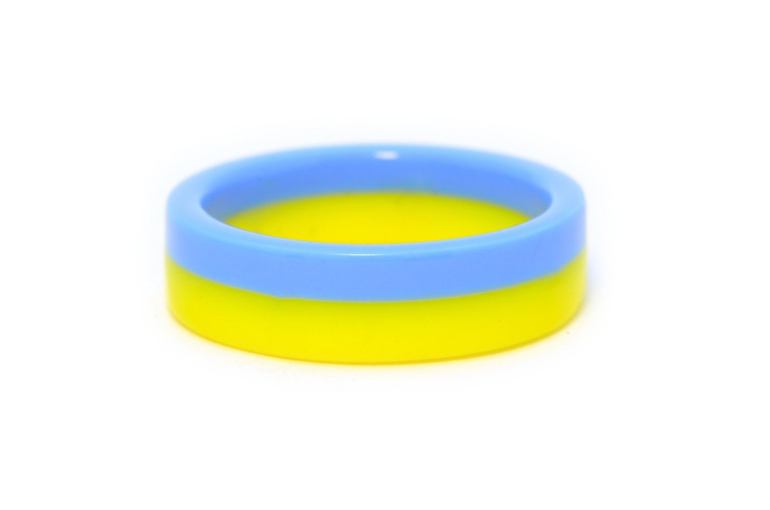 Ukraine Flag Resin Ring. Resin Rings Ukraine Jewelry Ukraine - Etsy