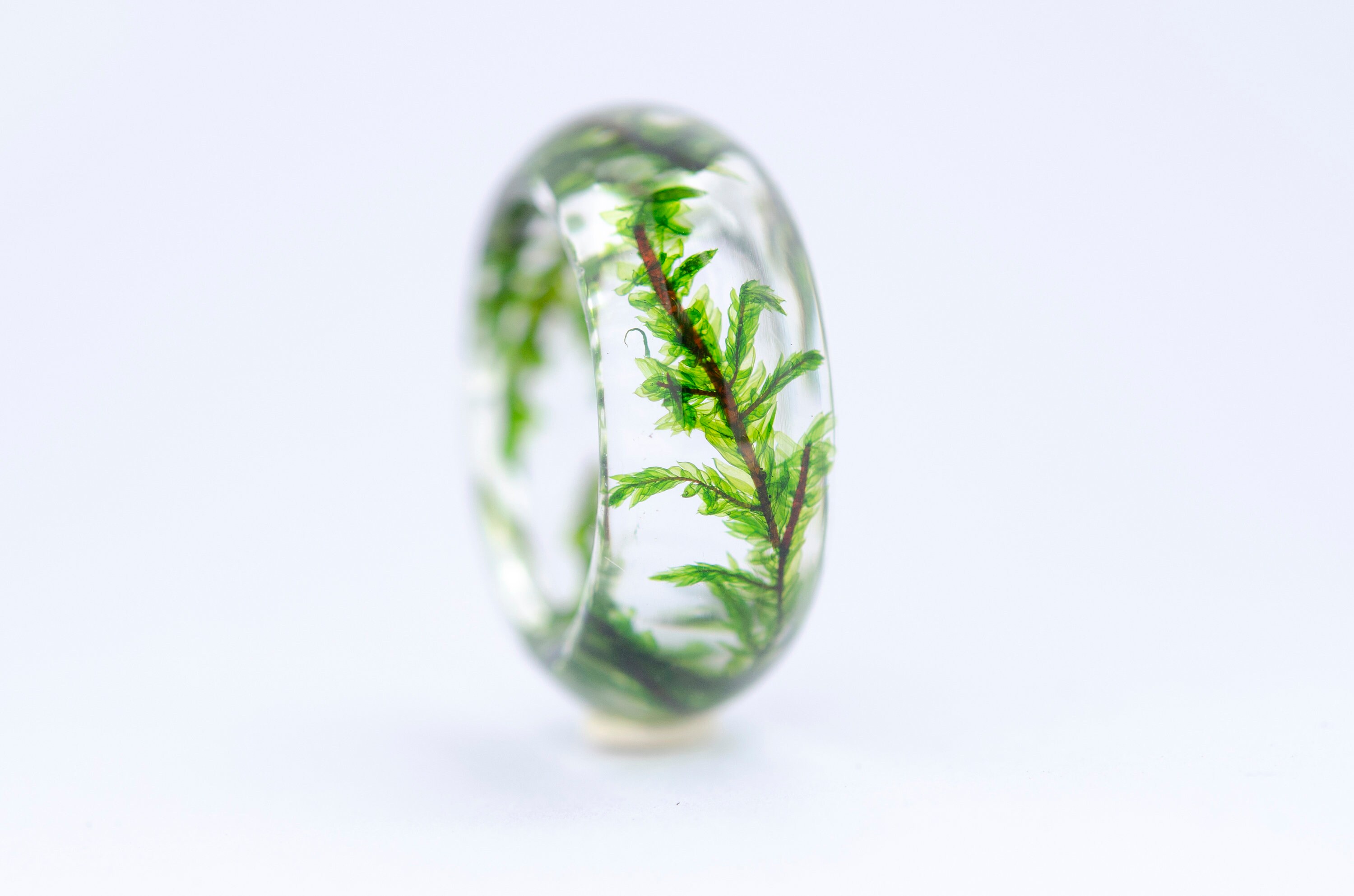Real Moss Ring Statement Ring Nature Resin Green Moss Ring | Etsy