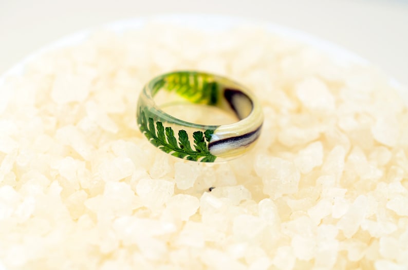 Real Fern Resin Ring. Forest Women Ring With Real Fern. Wood - Etsy