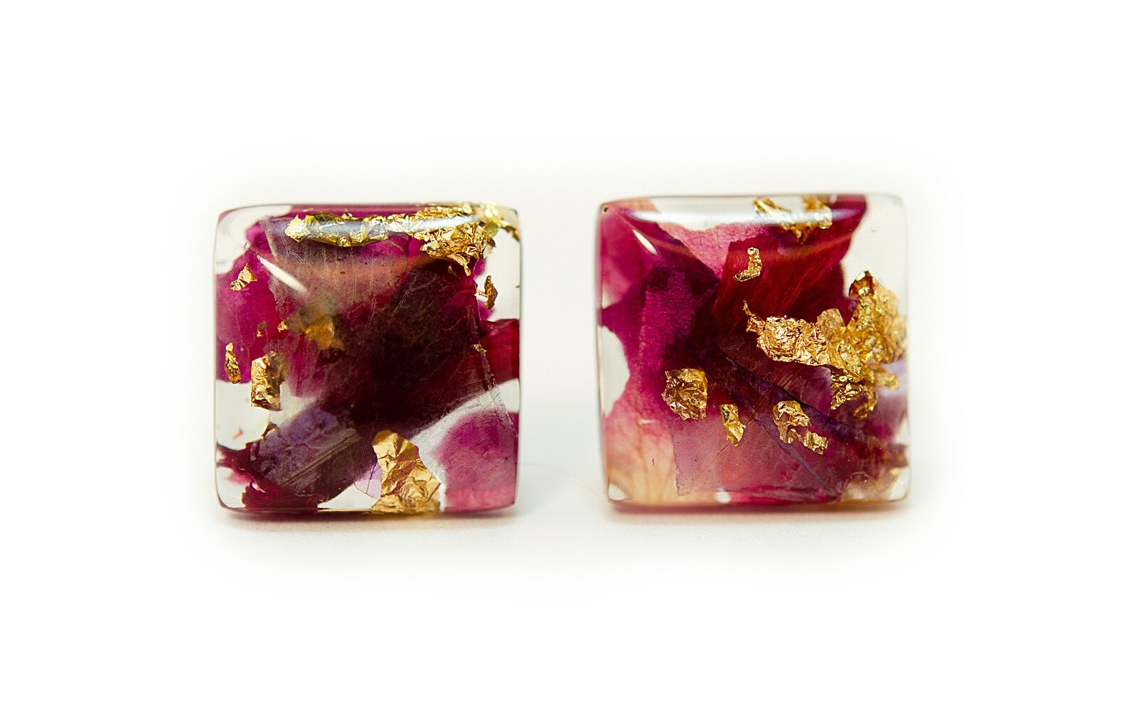 Eco Resin Real Flower Resin Earrings Dried Flower Earrings - Etsy Israel