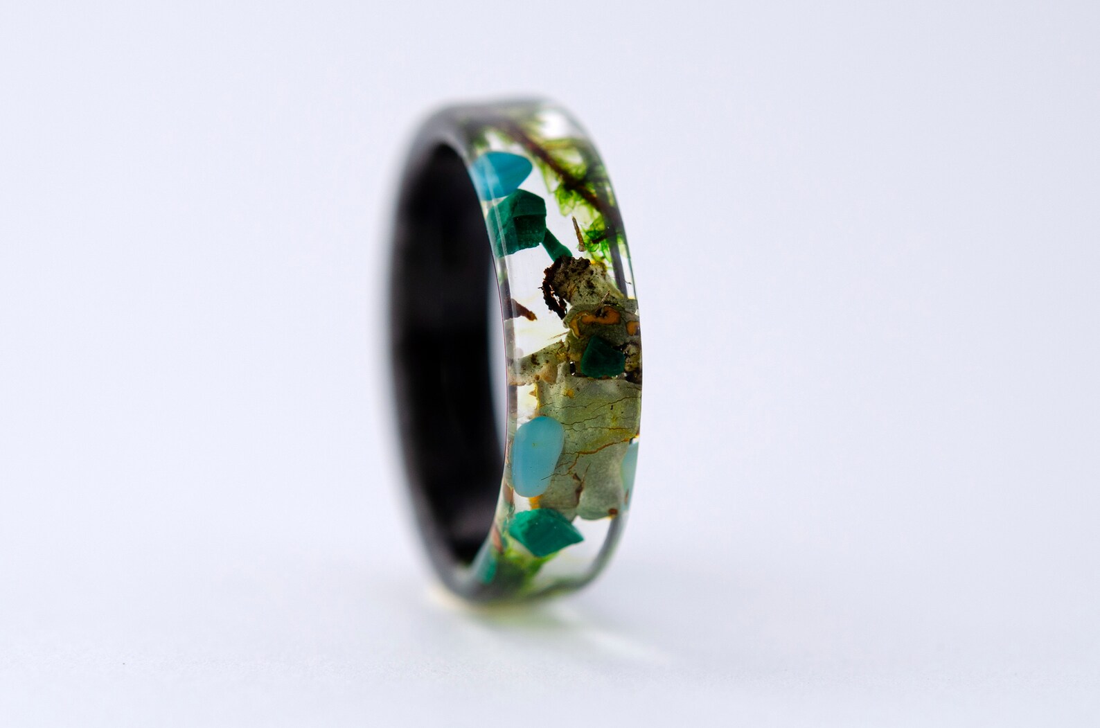 Forest Women Ring Wood Grass Resin Ring Women Nature Unique - Etsy