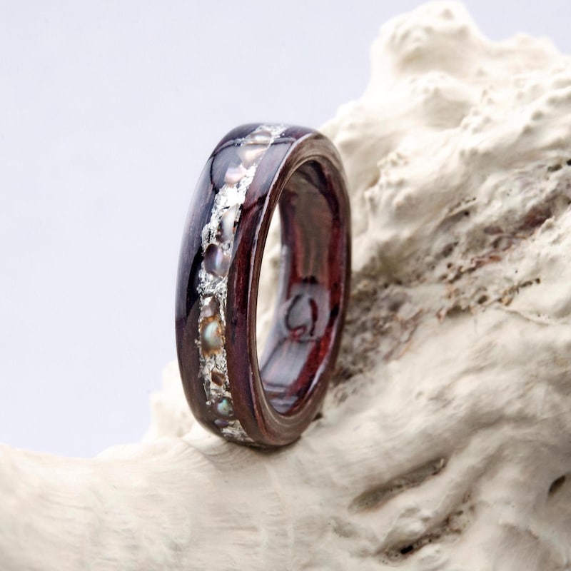 Pearl Wedding Band Black - Etsy