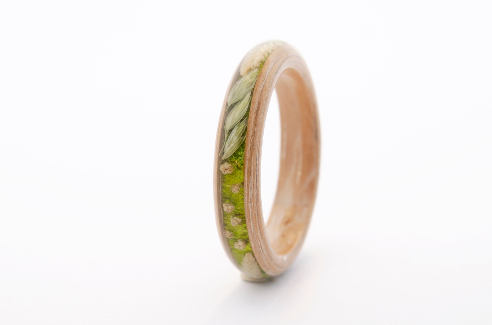 Wood Nature Wedding Rings Engagement Flower Ring Light Women - Etsy