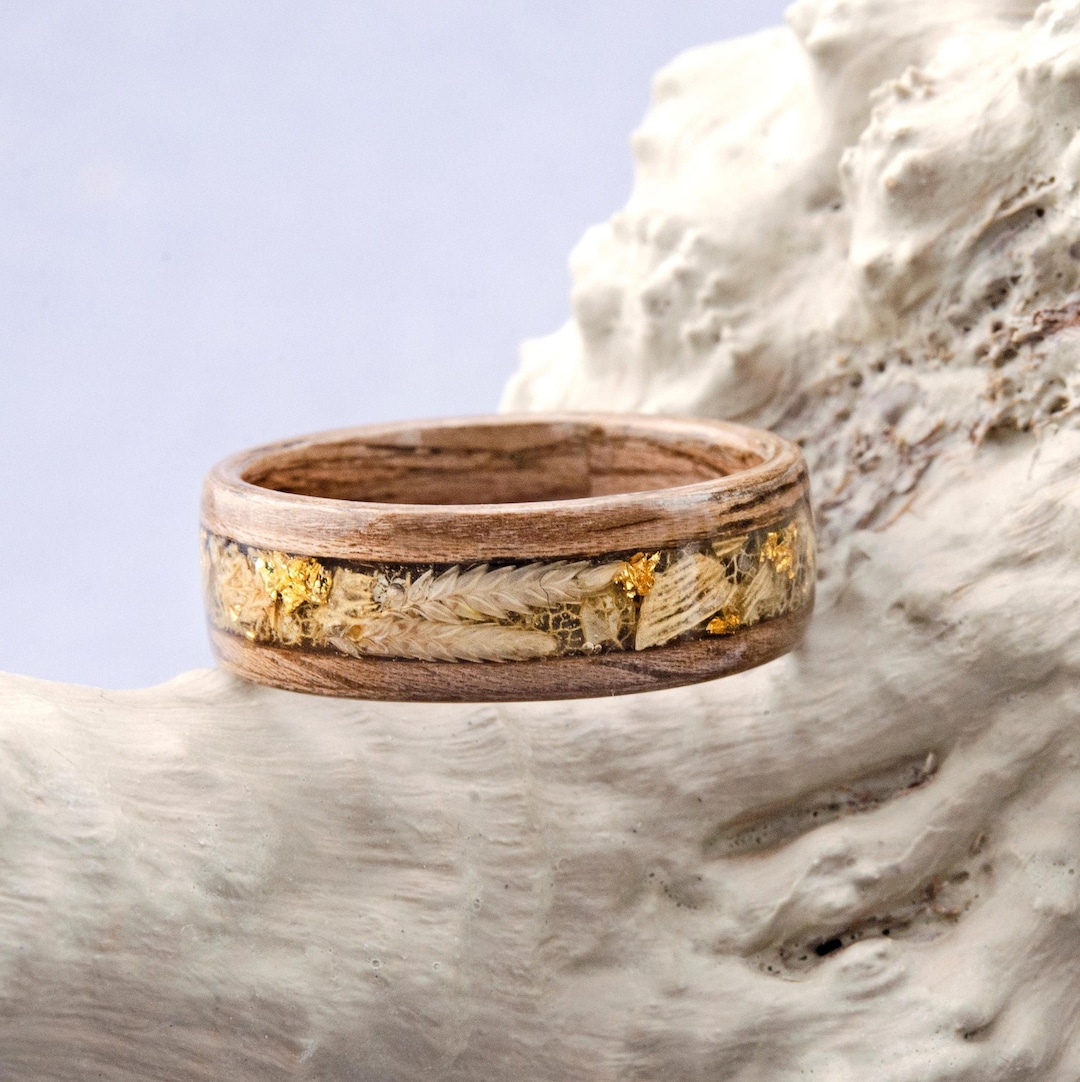 Walnut Bentwood Ring, Rustic Wood Ring, Rustic Women Wooden Ring, Rustic Wedding Ring, Women ...