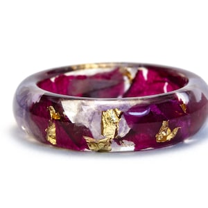 Botanical Ring Terrarium Ring Resin Rings Bohemian Ring Floral Wedding ...