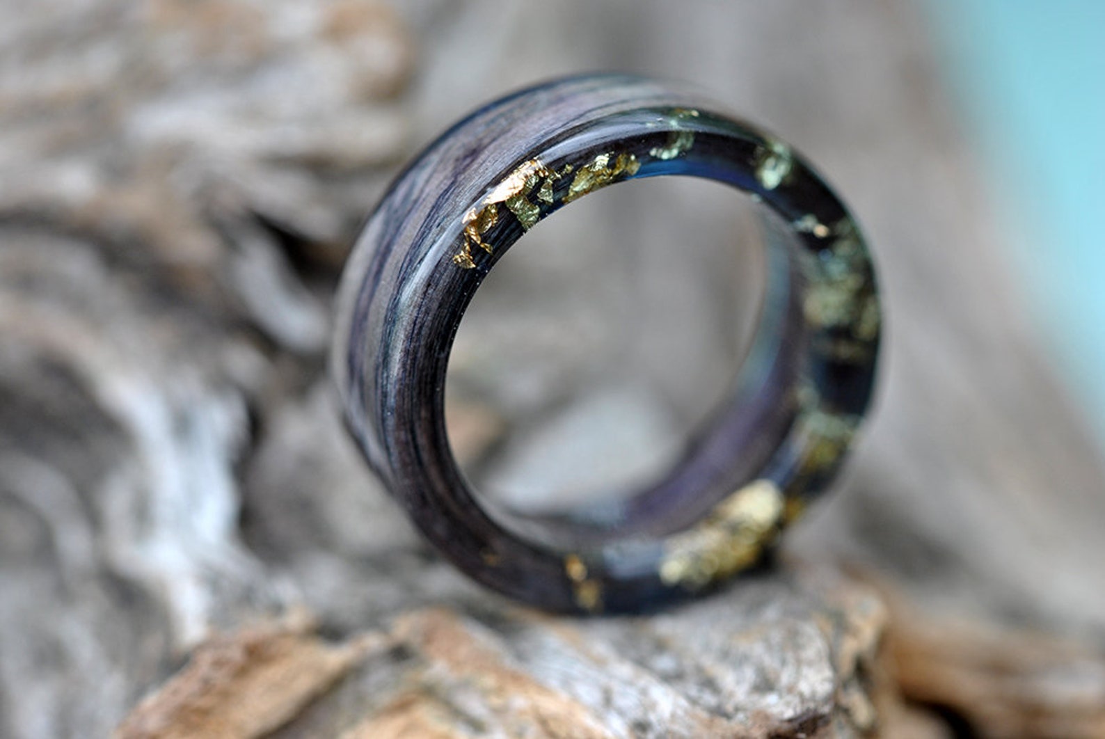 Mens resin ring resin wood ring wood resin ringwood and | Etsy