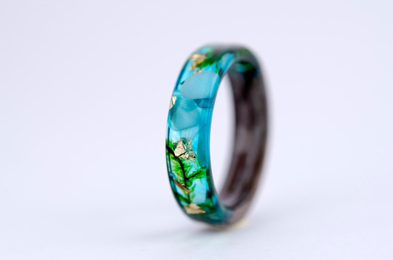 Forest Women Ring Wood Grass Resin Ring Women Nature Unique - Etsy