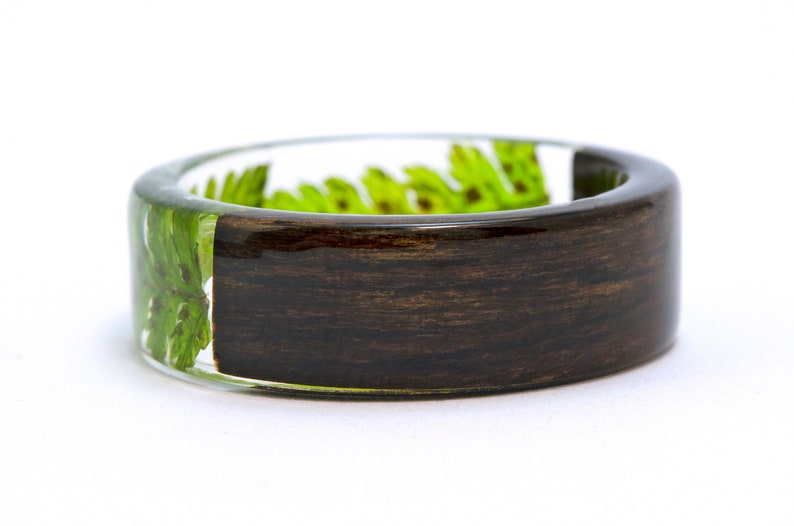Real Fern Resin Ring. Forest Women Ring With Real Fern. Wood - Etsy