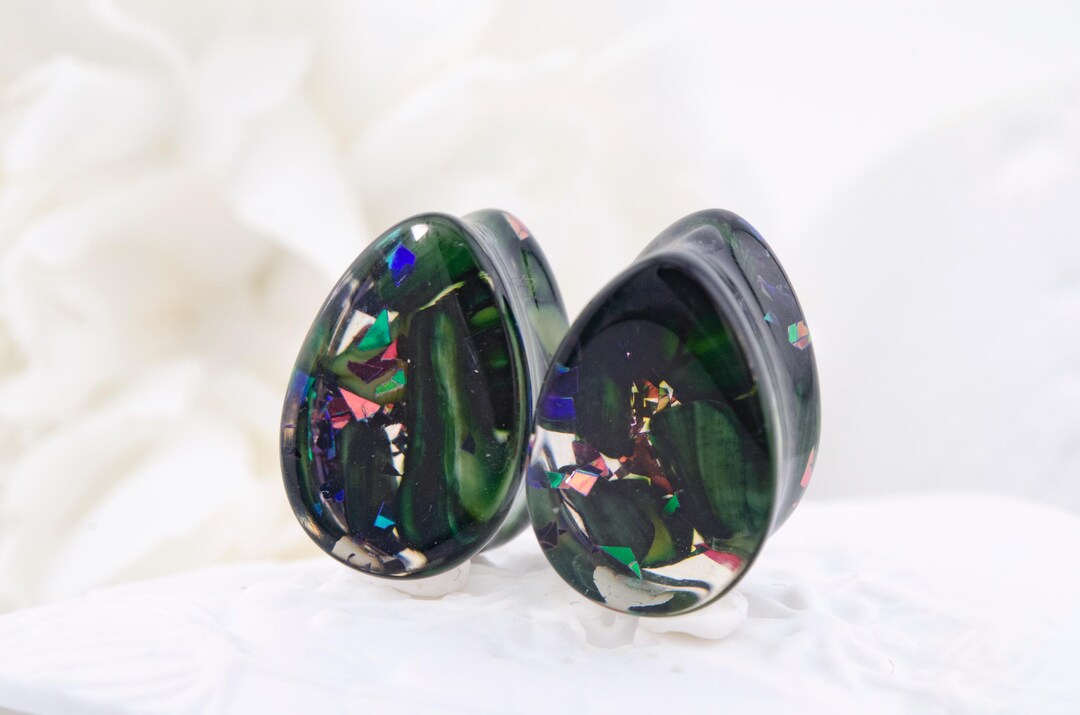 Green Ear Plugs, Real Malachite Plugs, Malachite Plugs, Malachite ...