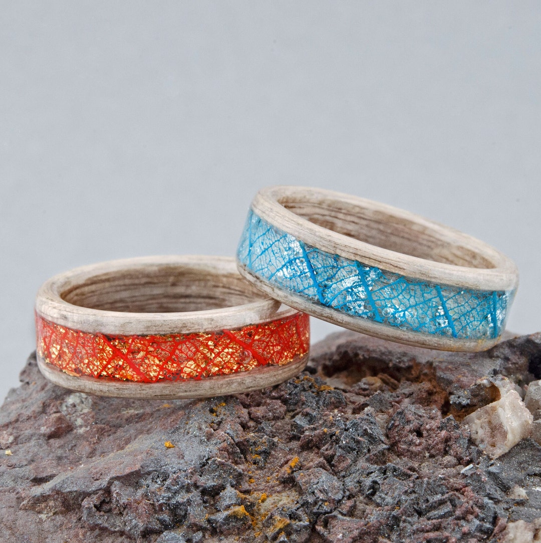Secret Wood Ring, Wooden Couple Rings, Bentwood Rings, Wood Jewelry ...
