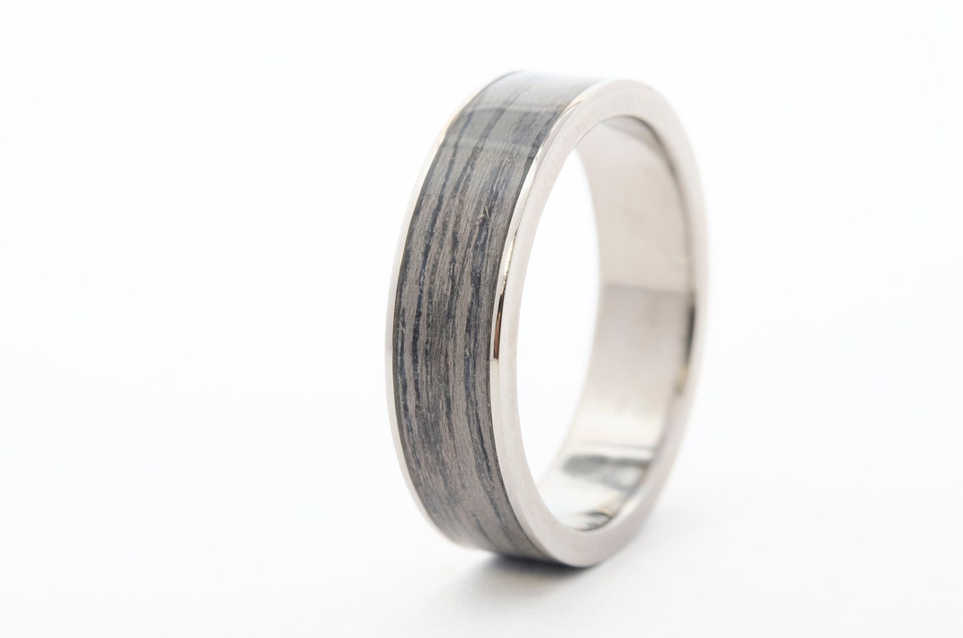 Titanium Ring With Poplar. Men's Titanium Ring With Poplar, Wedding ...