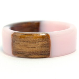 Pastel Ring Pink Ring Womens Wood Ringpersonalized - Etsy