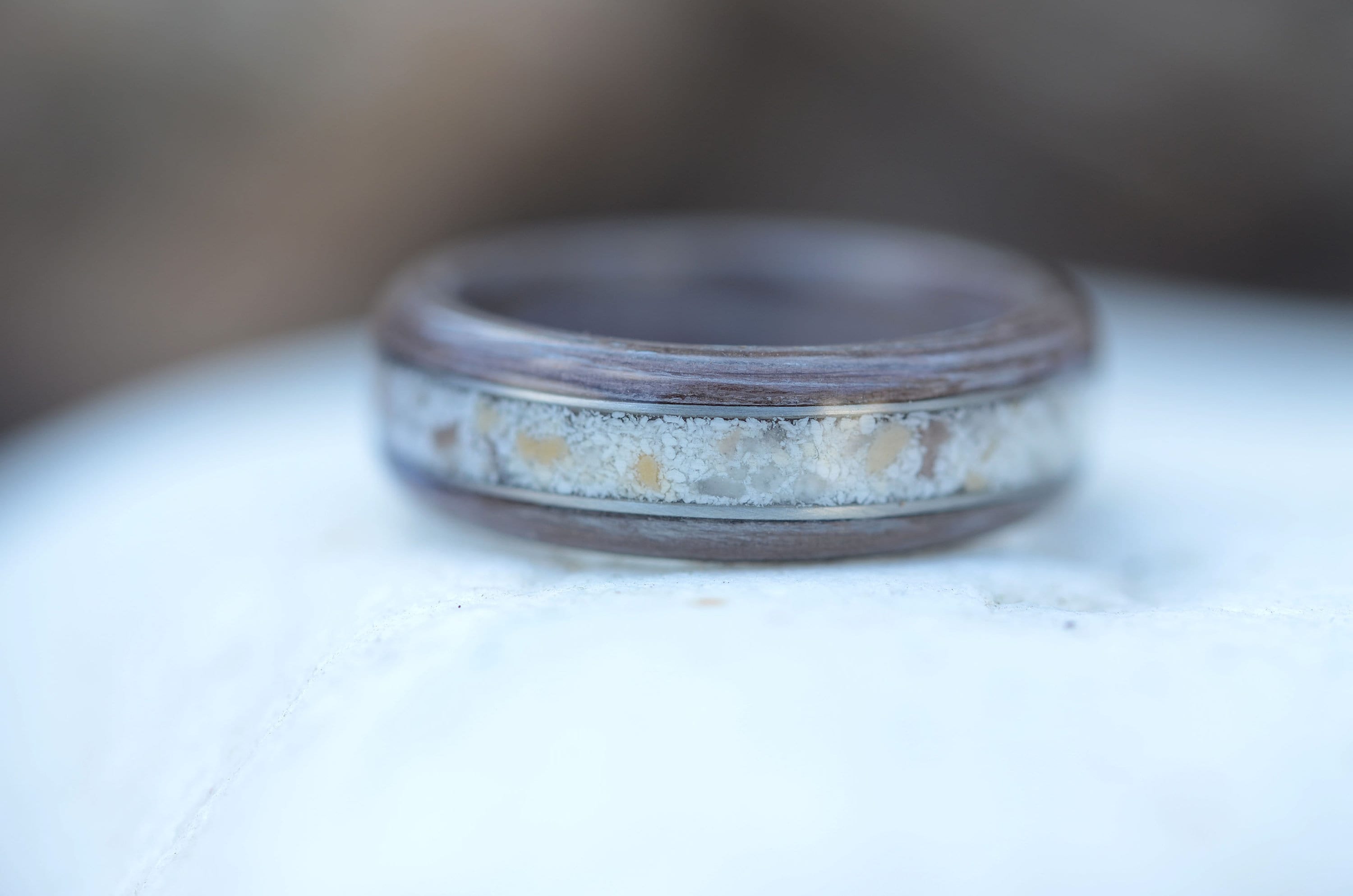 Stone Wedding Band. Wood Stone Ring. Wooden Ring With Stone | Etsy