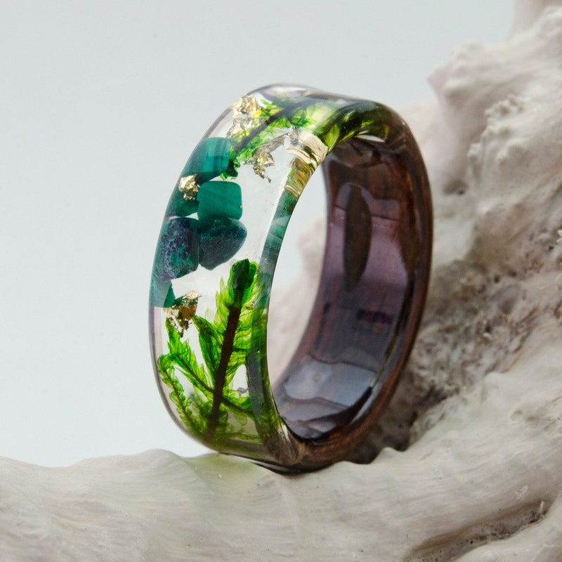Nature Resin Ring - Etsy