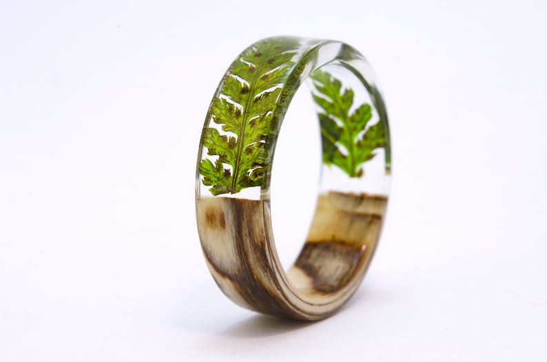 Real Fern Resin Ring. Forest Women Ring With Real Fern. Wood - Etsy