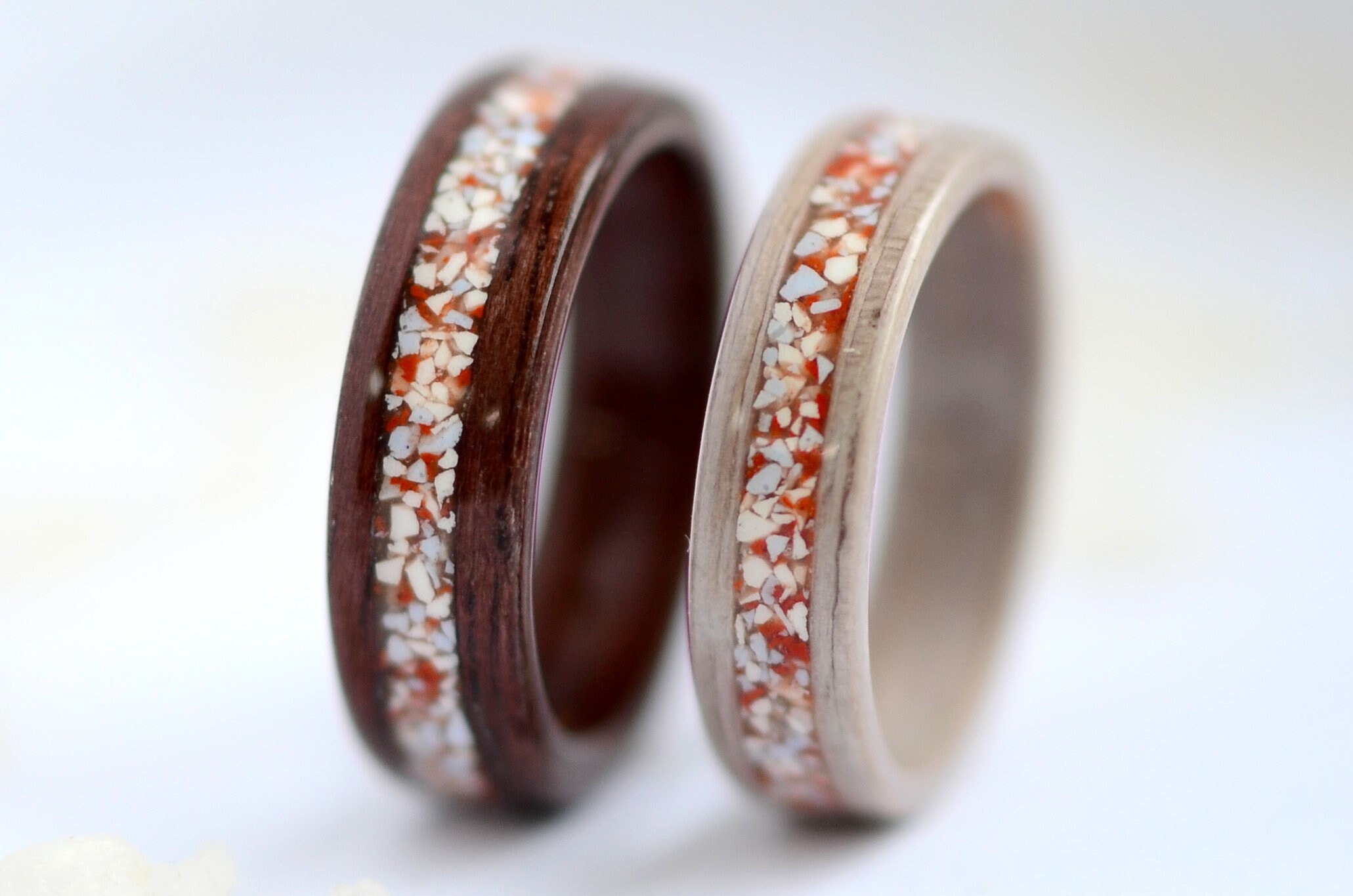 Natural Wood Ring From White Oak and Wenge. Women Fashion. - Etsy