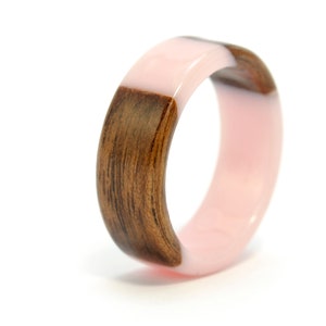 Pastel Ring Pink Ring Womens Wood Ringpersonalized - Etsy