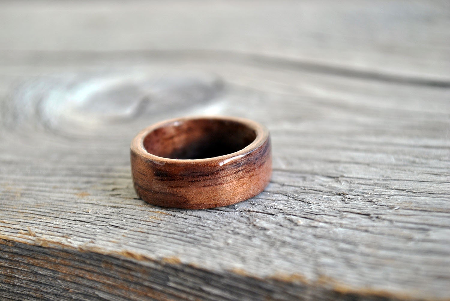 Wood Ring 5 Year Anniversary Wooden Ring Custom Wooden Ring | Etsy