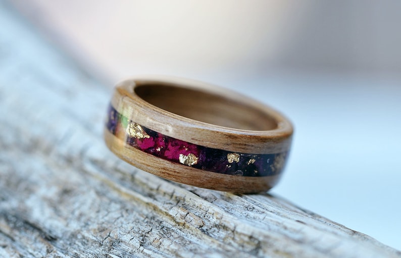 Wood ring women 5 Year Anniversary Wooden Engagement Rings | Etsy