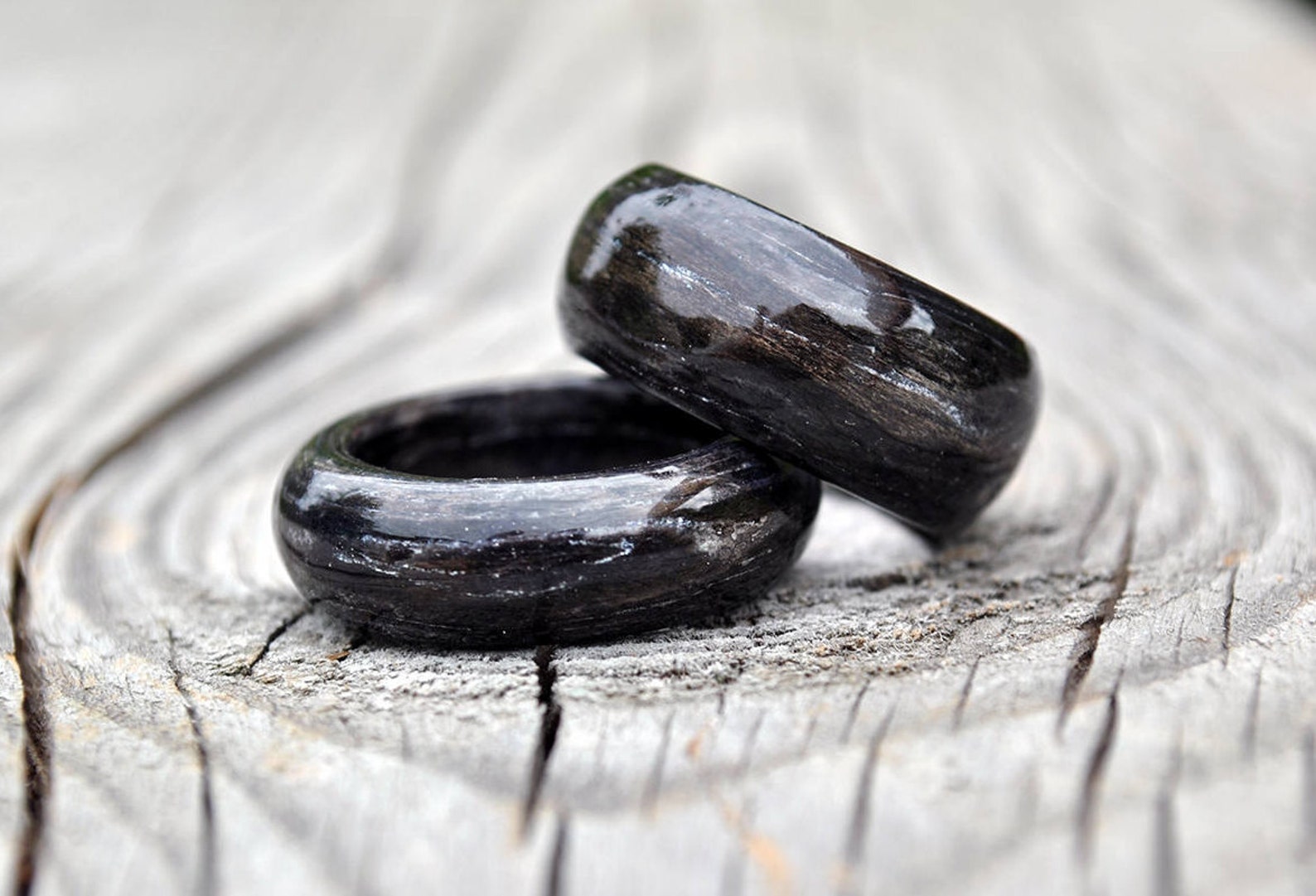 Ebony Wooden Ring Black Ring-wedding Rings-ebony | Etsy