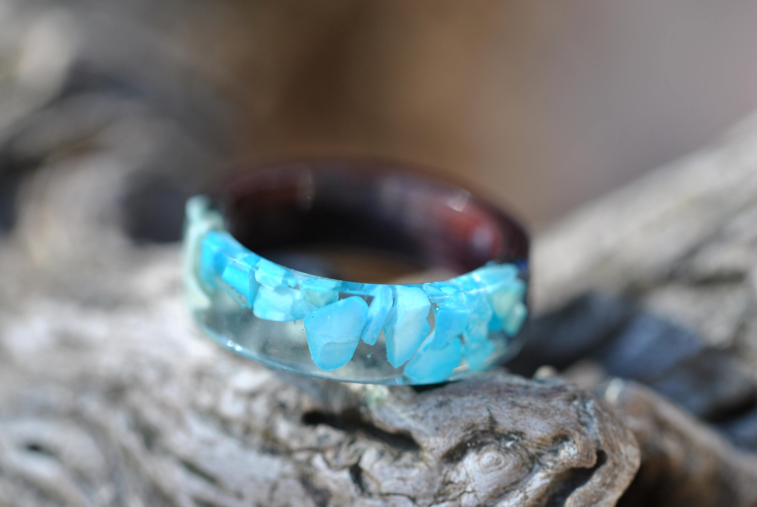 Ocean Resin ring Mermaid Ring Algae Ring Summer Ring | Etsy