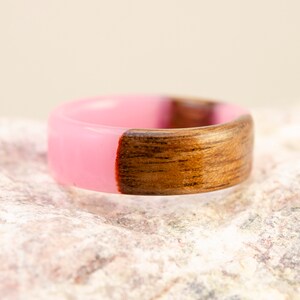 Pink Ring, Bright Pink Ring,ring for Girl, Pretty Pink Glitter Resin ...