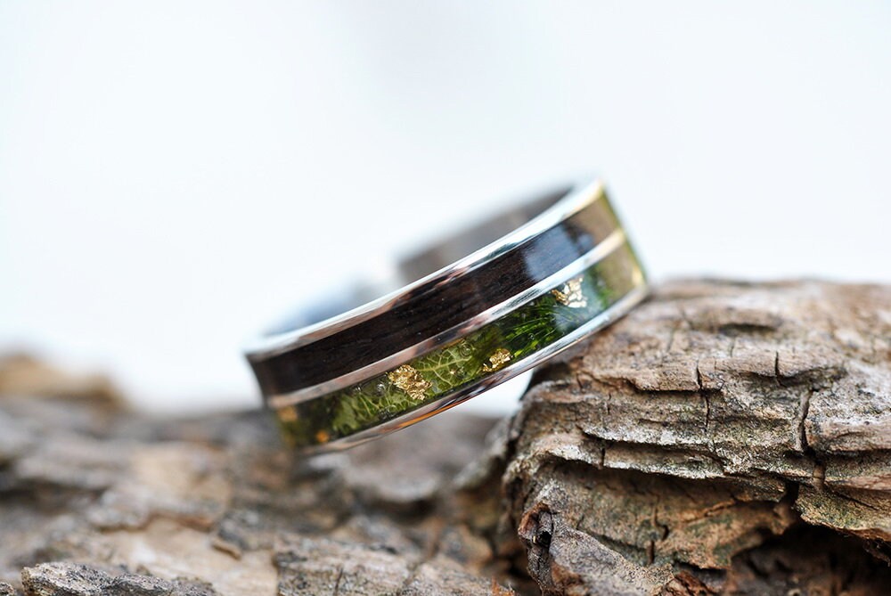 Titanium wedding band Titanium Ring Titanium wedding band set | Etsy